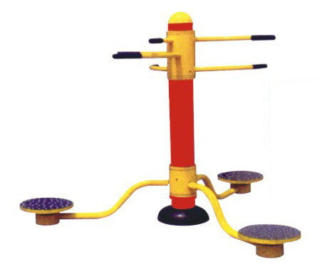 Anti - Static Outdoor Fitness Equipment Galvanized Steel Triple Seat Waist Twister Exercise