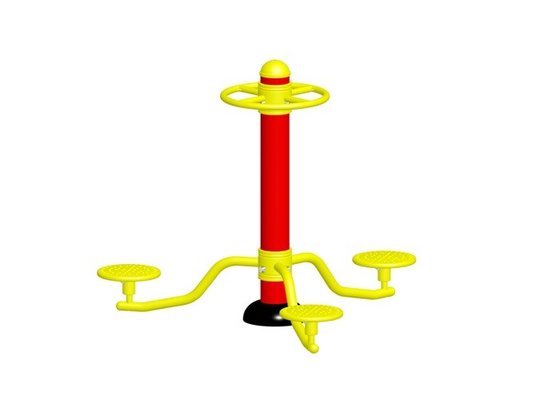 Anti - Static Outdoor Fitness Equipment Galvanized Steel Triple Seat Waist Twister Exercise