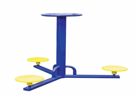 Anti - Static Outdoor Fitness Equipment Galvanized Steel Triple Seat Waist Twister Exercise