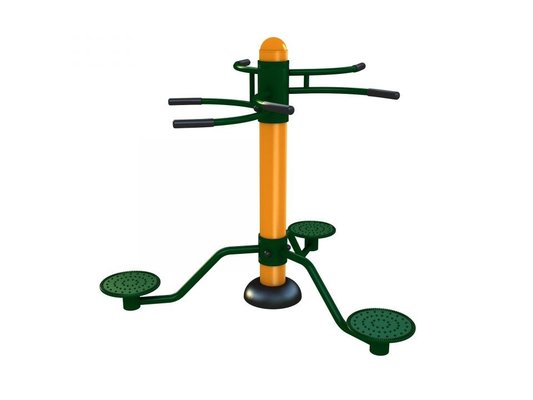 Stainless Steel Outdoor Fitness Equipment 3 People Standing Rotator Waist Twister