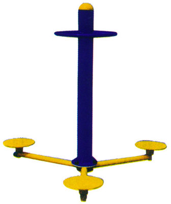 Stainless Steel Outdoor Fitness Equipment 3 People Standing Rotator Waist Twister