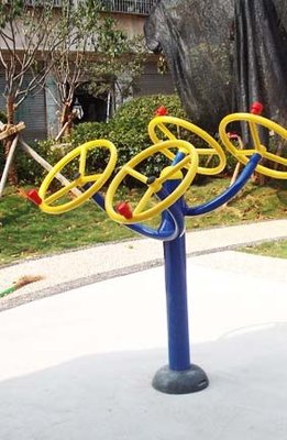 Anti - Rust Outdoor Fitness Equipment , 4mm Stainless Steel Chinese Tai Chi Spinner