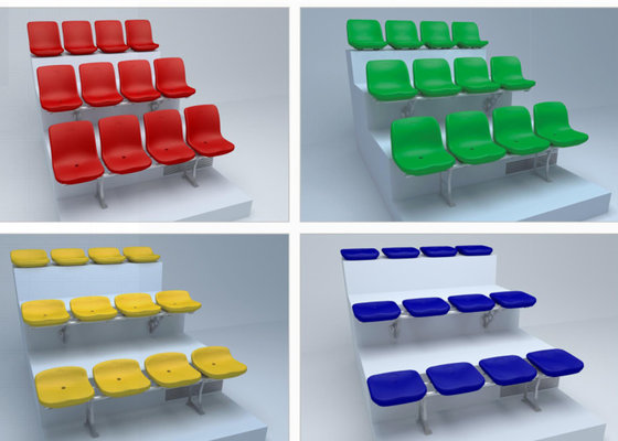 Integrated Fixed Temporary Grandstand Seating , Plastic Personalized Stadium Seats