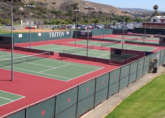 Professional Sport Court Surface , Non - Toxin Playground Outdoor Sports Flooring
