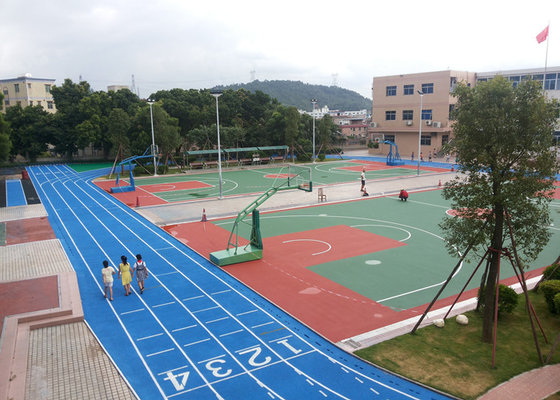 Cushioned Granulated Rubber Flooring Multi - Layer Running Track Surface