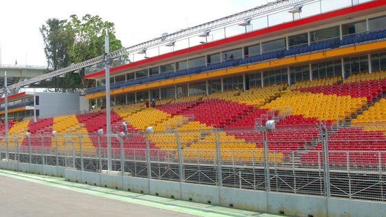 Integrated Fixed Temporary Grandstand Seating , Plastic Personalized Stadium Seats
