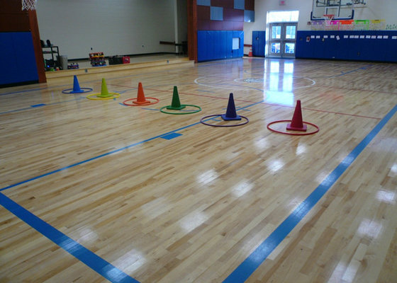 Durable Indoor Basketball Court Wood Flooring Sound Absorption