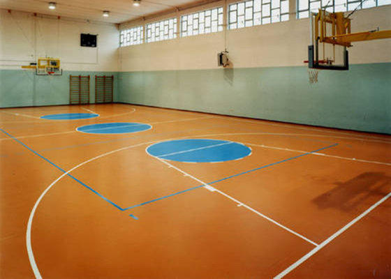Environmental Friendly Sports Wooden Flooring , Indoor Basketball Tennis Court