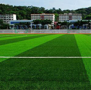 PE Yarn Green Sports Artificial Grass , Football Synthetic Sports Turf 16800 Dtex