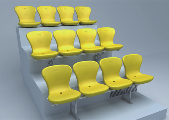 Integrated Fixed Temporary Grandstand Seating , Plastic Personalized Stadium Seats