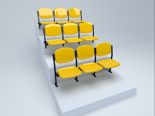 Fire Resistant HDPE Temporary Grandstand Seating , Green Outdoor Stadium Seats