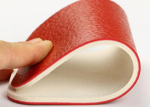 PVC Vinyl Ping Pong Mat Roll Moisture Proof Fiberglass Layer 15m Length