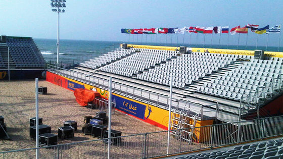 Plastic And Steel Temporary Grandstand Seating Personalized Stadium Seats