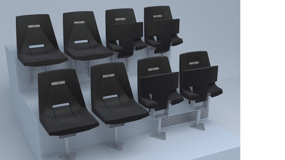 Blue Green Red Facilities Sports Playground And Stadium Seat Integrated Fixed