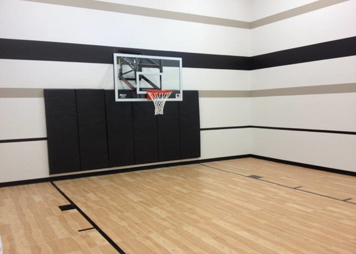 Anti - Slip Sports Wooden Flooring , Maple Hardwood Basketball Indoor Court