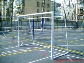 School Movable Portable Football Goals 5m×2m Steel For 7 People Playing