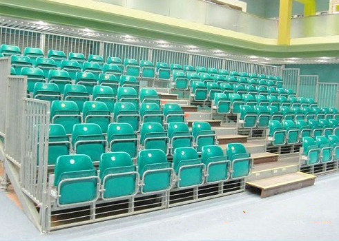 Fire Resistant HDPE Temporary Grandstand Seating , Green Outdoor Stadium Seats