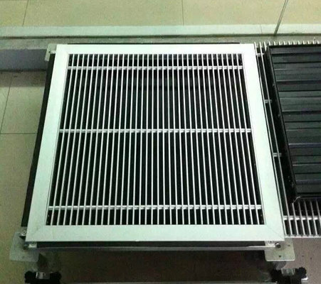 Aluminum Perforated Raised Floor Tiles Electrostatic Spray Processed Surface