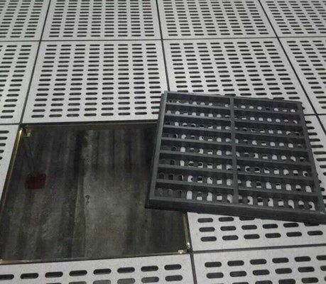 High Load Capacity Perforated Raised Floor Tiles , Perforated Steel Panel