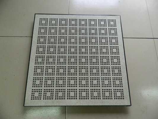 15% Rate Air Flow Panel Perforated Raised Floor Tiles SGS Standard 600 X 600 mm