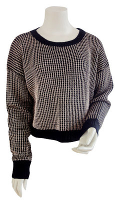 Suéteres metálicos del jersey de las señoras del hombro del descenso de la cosecha del hilado para el invierno
