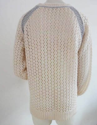 Suéteres modificados para requisitos particulares de la moda del jersey del puente del raglán de Pointelle con los detalles metálicos de los hilados