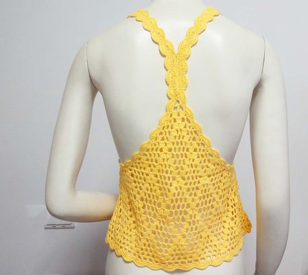 Estilo sport atractivo superior de la ropa del ganchillo de las señoras de la correa del cuello de tirante