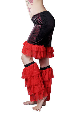 La danza de vientre del funcionamiento jadea los pantalones de la cintura elástica con las polainas separadas del cordón