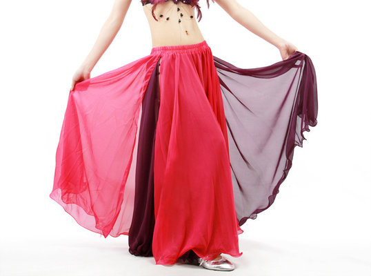 Faldas coloridas de la danza de vientre/traje atractivo de la danza de vientre del funcionamiento para Womem