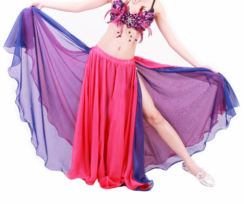 Faldas coloridas de la danza de vientre/traje atractivo de la danza de vientre del funcionamiento para Womem