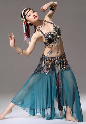 Faldas tribales lujosas de la danza de vientre y talla s determinada M L OEM del traje clásico del sujetador