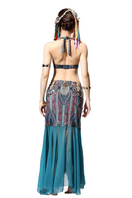 Faldas tribales lujosas de la danza de vientre y talla s determinada M L OEM del traje clásico del sujetador