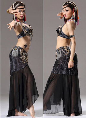 Faldas tribales lujosas de la danza de vientre y talla s determinada M L OEM del traje clásico del sujetador