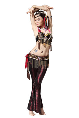 Los trajes tribales árabes atractivos de encargo de la danza de vientre, danza del vientre se visten