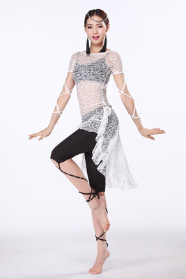 La práctica negra de la danza de la falda/de vientre de la danza de vientre viste la tela suave y elástica del cordón