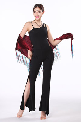 Top modal elegante y pantalones del leotardo de los trajes/de los equipos de la práctica de la danza de vientre