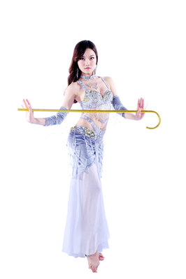 Los trajes profesionales de la danza de vientre del color rojo, bellydancing equipan la talla s M L