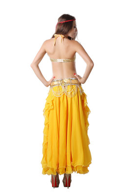 Trajes profesionales de la danza de vientre con los diamantes suaves y la tela de satén cómoda