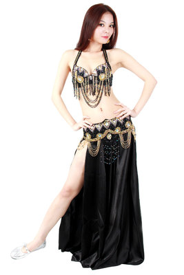 Trajes profesionales magníficos atractivos de la danza del vientre con el OEM moldeado de las franjas