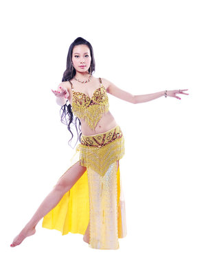 Trajes pesados de los sistemas del sujetador y de la correa de la danza de vientre que gotean con la talla s M L de las franjas