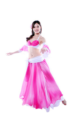 Los trajes profesionales atractivos de la danza de vientre de la impresión multi para las mujeres pican color