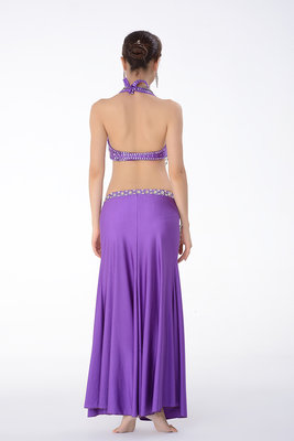 Top y falda hermosos del sujetador de los trajes de la danza de vientre del funcionamiento