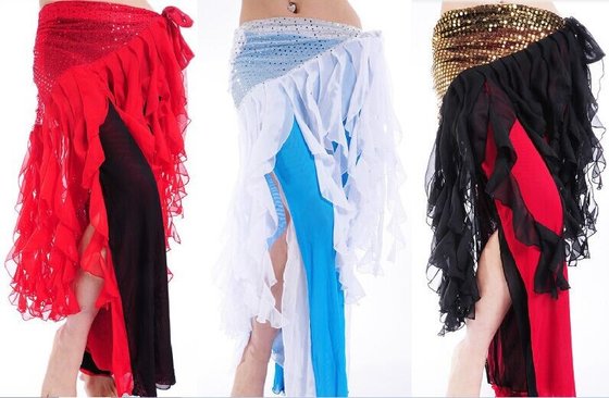 OEM gpysy elegante de la bufanda de la cadera de la danza de vientre del tamaño extra grande de la moda atractiva