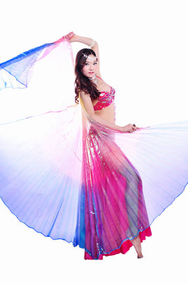 Accesorios de encargo de la danza de vientre, ala de la danza de vientre para el adulto o niño