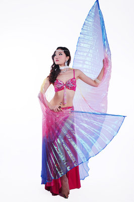 Accesorios de encargo de la danza de vientre, ala de la danza de vientre para el adulto o niño