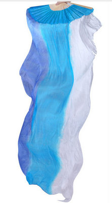 Vertical color combination belly dance accessories / belly dance silk fans