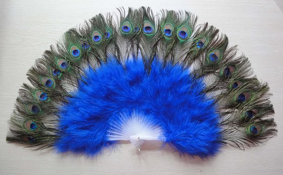 La pluma del pavo real de HandeMade aviva para los accesorios de la danza de vientre para el adulto