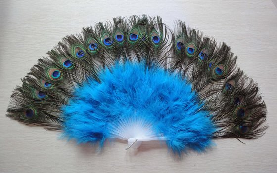 La pluma del pavo real de HandeMade aviva para los accesorios de la danza de vientre para el adulto