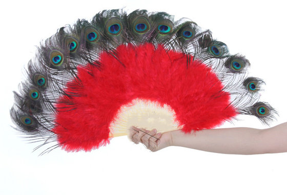 La pluma del pavo real de HandeMade aviva para los accesorios de la danza de vientre para el adulto