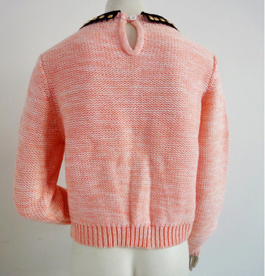 Suéteres desmontables del jersey de las señoras del puente del cuello rosado para el otoño, invierno